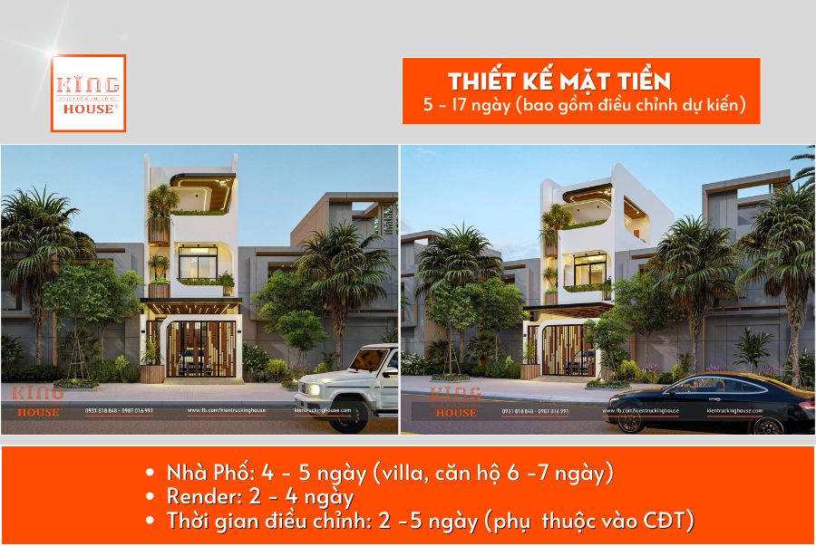 Thời Gian Tiến Độ Thiết Kế Kiến Trúc Của King House
